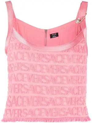 Versace Allover Safety-pin Top