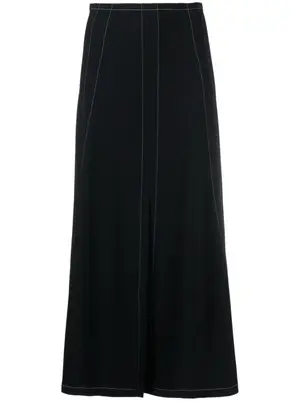 Stella McCartney Front-slit Midi Skirt - Black