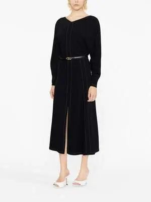 Stella McCartney Front-slit Midi Skirt - Black