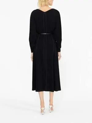 Stella McCartney Front-slit Midi Skirt - Black