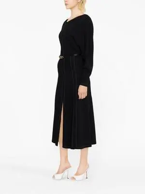 Stella McCartney Front-slit Midi Skirt - Black