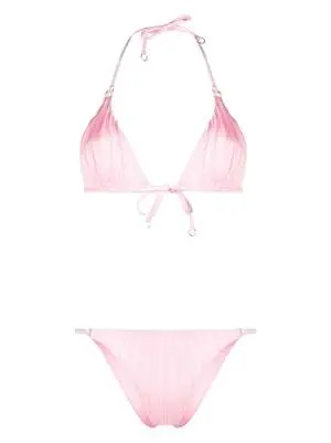 NOIRE SWIMWEAR Gathered Bikini Set - Pink