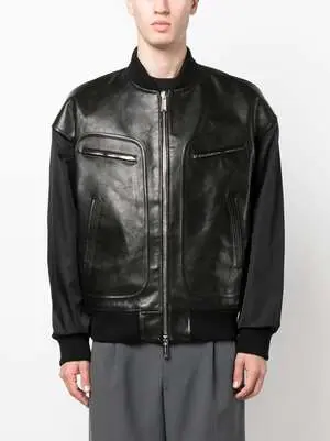 Dsquared2 Logo-patch Panelled Bomber Jacket