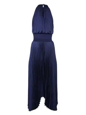 A.L.C. Renzo Ii Pleated Dress - Blue