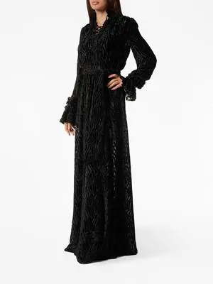 Philipp Plein Chiffon Gipsy Devoré-effect Dress - Black