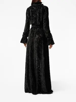 Philipp Plein Chiffon Gipsy Devoré-effect Dress - Black