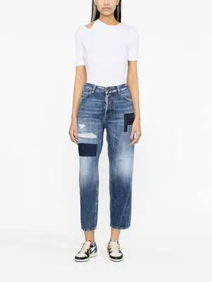 Dsquared2 Paint Splatter Straight-leg Jeans