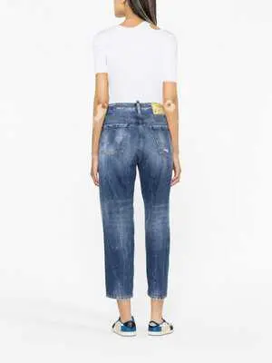 Dsquared2 Paint Splatter Straight-leg Jeans