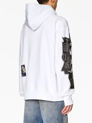 DIESEL® S-macs-l3 Cotton Hoodie With Graphic Prints