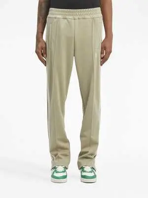 Palm Angels Monogram-embroidered Striped Track Pants - Grey