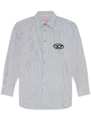 DIESEL® S-douber Logo-embroidered Shirt - Black