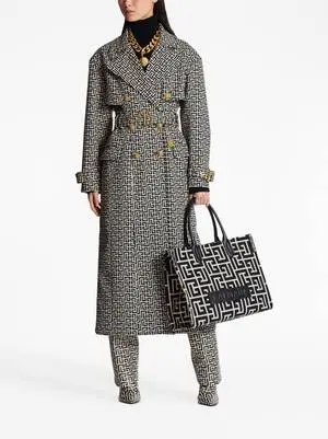 Balmain Monogram-jacquard Medium Shopper Bag