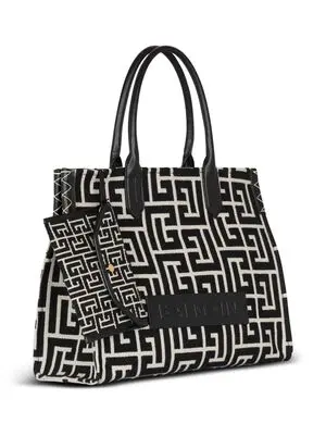 Balmain Monogram-jacquard Medium Shopper Bag