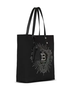 Balmain Embroidered-logo Tote Bag