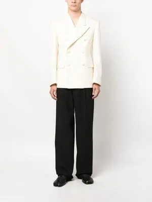 MAISON MARGIELA Double-breasted Mohair-silk Blazer