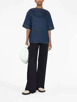TOTEME Denim Short-sleeve Top