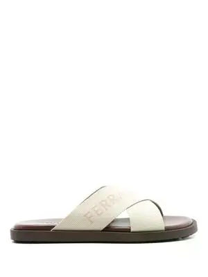 FERRAGAMO Crossover Logo-strap Sandals