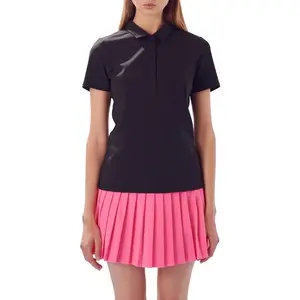 English Factory Stretch Polo Black