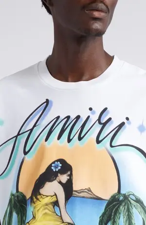 Amiri Mermaid Oversize Graphic T-shirt