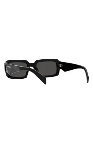 Prada 55mm Cat Eye Sunglasses - Black
