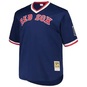 Mitchell & Ness Pedro Martinez Boston Red Sox 1999 Cooperstown Collection Mesh Pullover Jersey