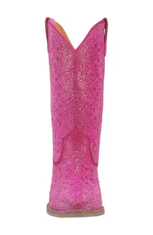 DINGO Rhinestone Western Boots - Fuchsia