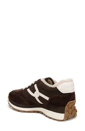Veronica Beard Valentina Shearling-lined Sneakers - Espresso