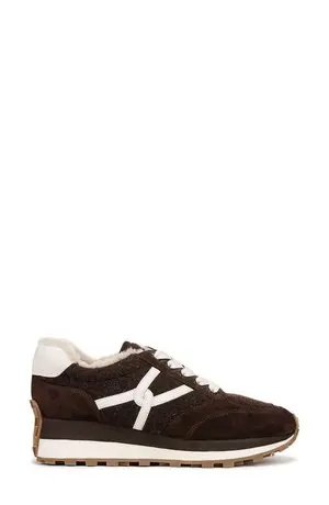 Veronica Beard Valentina Shearling-lined Sneakers - Espresso