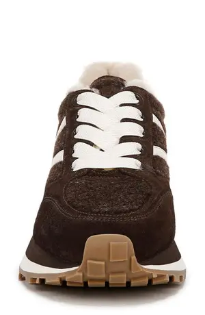 Veronica Beard Valentina Shearling-lined Sneakers - Espresso