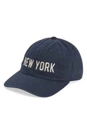 American Needle American Needle New York Cotton Baseball Cap Navy