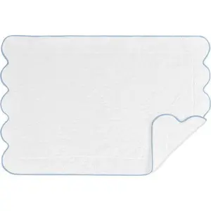 MATOUK Cairo Scallop Tub Mat - Light Blue