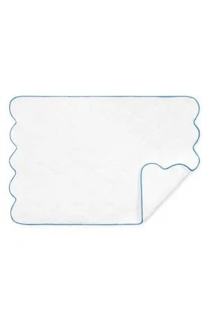 MATOUK Cairo Scallop Quilted Tub Mat Bright Sky