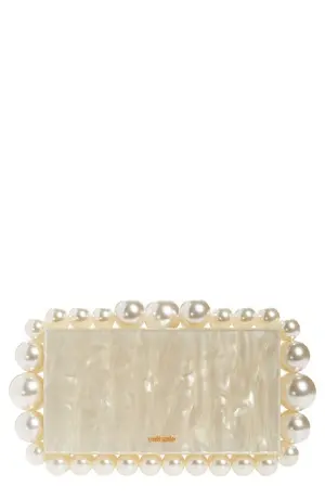 Cult Gaia Eos Beaded Acrylic Box Clutch