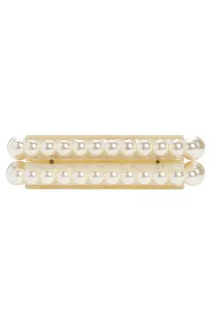 Cult Gaia Eos Beaded Acrylic Box Clutch