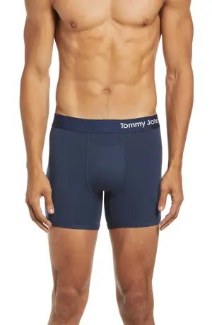 Tommy John 4-inch Cool Cotton Boxer Briefs Navy