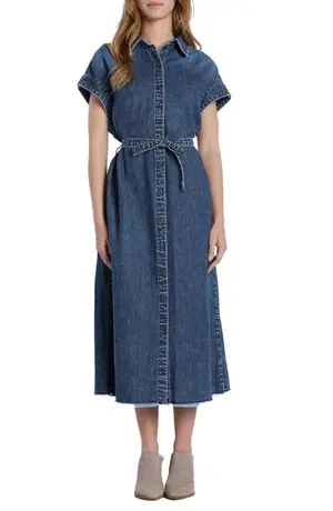 WASH LAB DENIM Wash Lab Denim Weekend Belted Shirtdress Range Blue