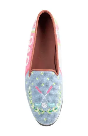 BYPAIGE Needlepoint Golf Flat - Blue Multi
