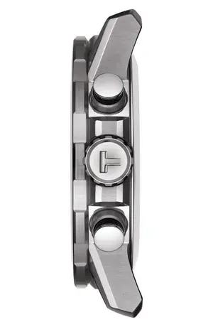 TISSOT Supersport Chronograph Leather Strap Watch - Black/silver