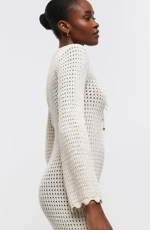 RIVER ISLAND Crochet Cover-up Maxi Dress