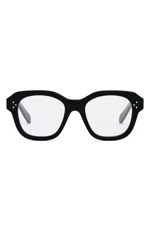 Celine 50mm Butterfly Optical Glasses - Shiny Black