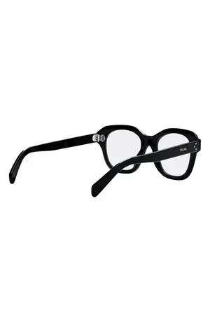 Celine 50mm Butterfly Optical Glasses - Shiny Black