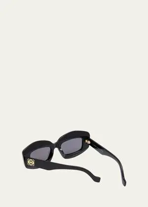 Loewe Anagram Acetate Rectangle Sunglasses