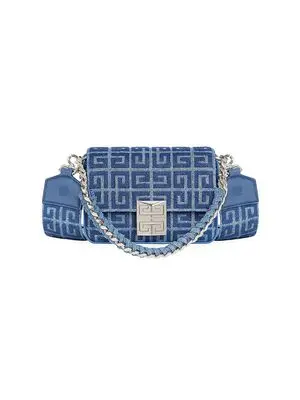 Givenchy Women's Small 4G Bag In 4G Denim With Chain - Medium Blue - Medium Blue