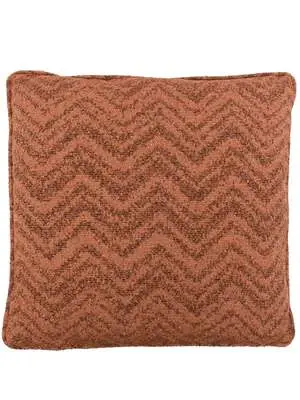 Missoni Columbia Zigzag-woven Cushion - Brown