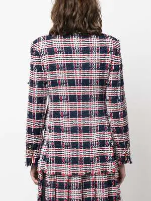 Thom Browne Frayed Tweed Blazer