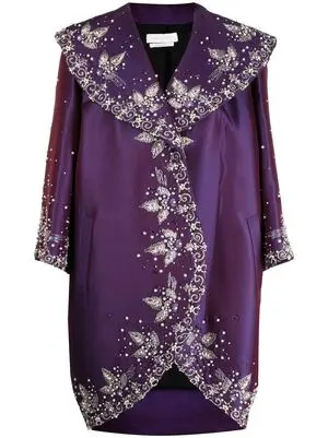 SAIID KOBEISY Mikado Beaded Satin Jacket