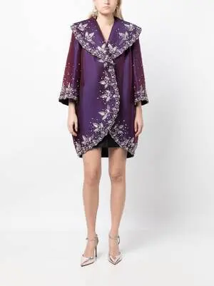 SAIID KOBEISY Mikado Beaded Satin Jacket