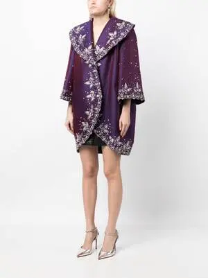 SAIID KOBEISY Mikado Beaded Satin Jacket