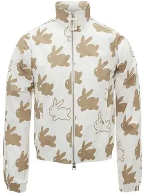 JW Anderson Bunny-print Technical Jacket - White