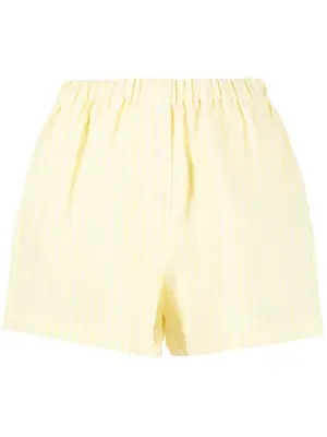 FORTE DEI MARMI COUTURE Striped Linen Shorts - Yellow